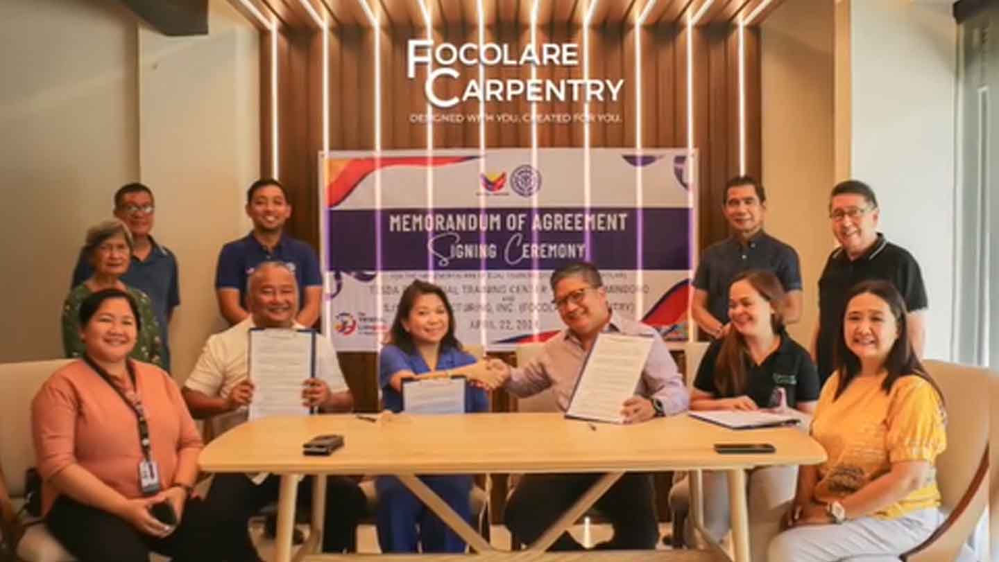 TESDA Industry Partner - Focolare Carpentry
